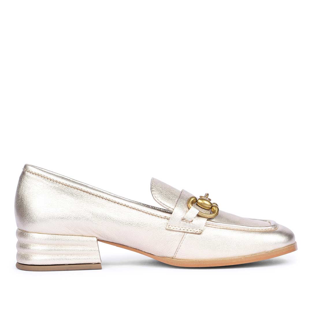 Saint Jenny Gold Leather Handcrafted Moccasins – SaintG India