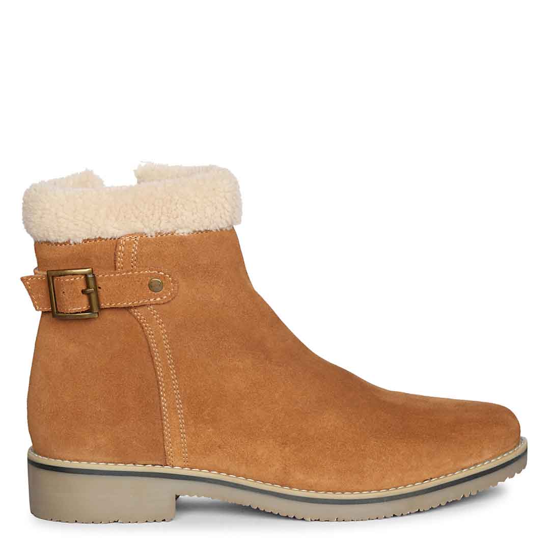 Saint Lisa Tan Suede Ankle Boots – SaintG India