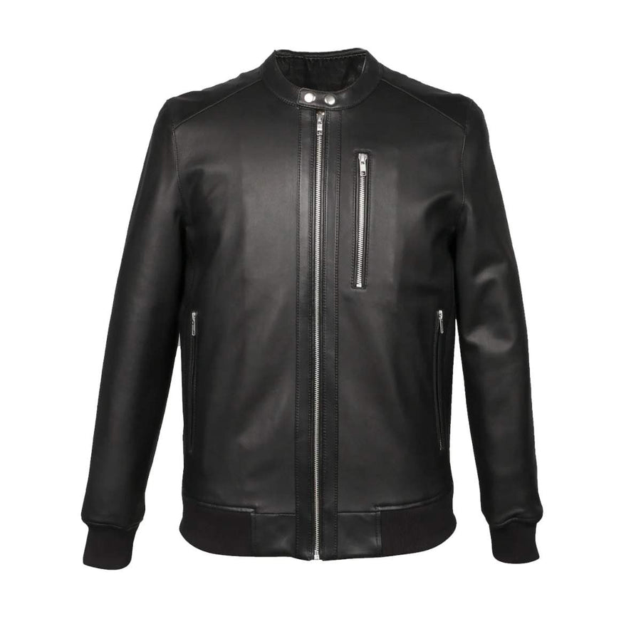 Buy Leather Jackets for Men - Black Bomber Jackets online | SaintG ...